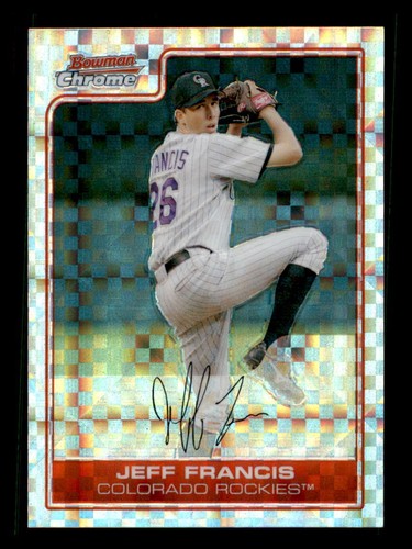 2006 Baseball Bowman Chrome Jeff Francis Colorado Rockies #78 Red Xfac ...