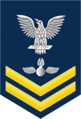 Aviation Ordnanceman ( AO ) 2nd Class E-5 Yellow Rank 5.5" Sticker ...