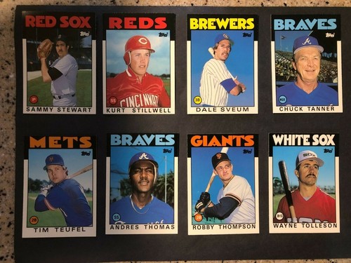 1986 TOPPS TRADED BASEBALL CARDS YOU CHOOSE 2T-130T MLB CARD FREE SHIP ...