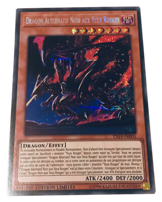 Carte Yugioh DRAGON ALTERNATIF NOIR AUX YEUX ROUGE TN19-FR005 Fr ...
