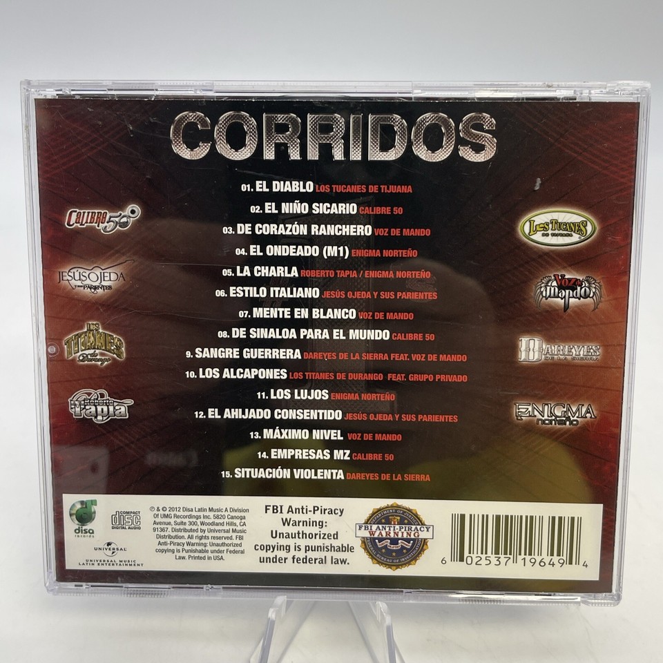 Various Artists Corridos # 1's 2012 (Audio CD) Disa Records Compilation ...