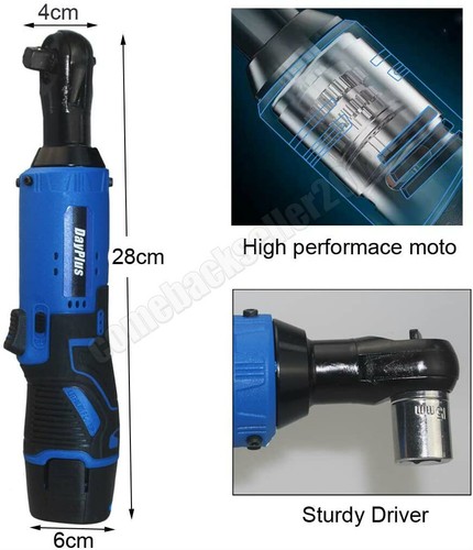 3/8'' Cordless Impact Wrench 1500mAh Li-ion Impact Drive Ratchet Rattle ...