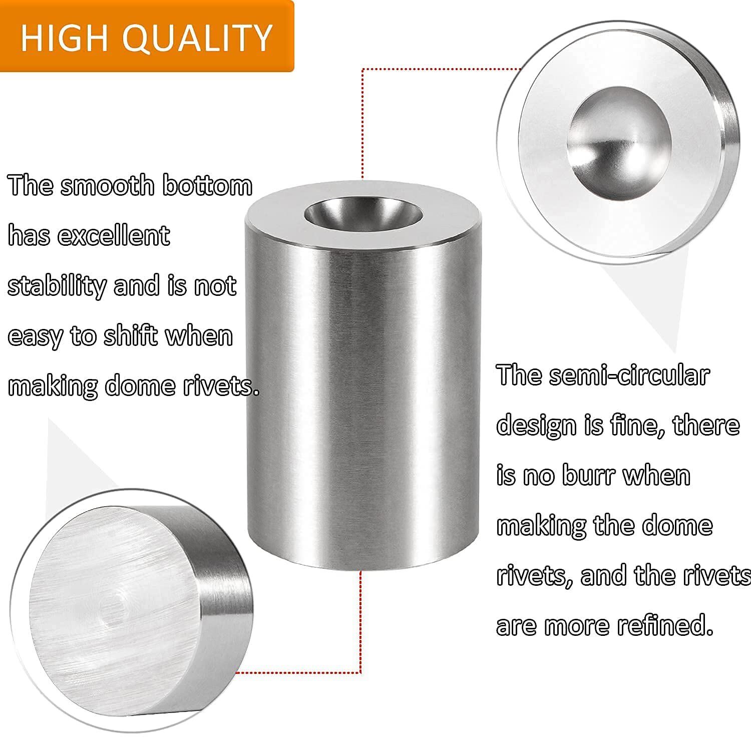 Blacksmith Rivet Doming Tool Set Top & Bottom 1/4" Blacksmithing ...