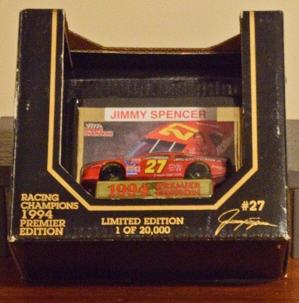 Jimmy Spencer Autographed, 1994 1/64 #27 McDonald's Premier Edition Car ...
