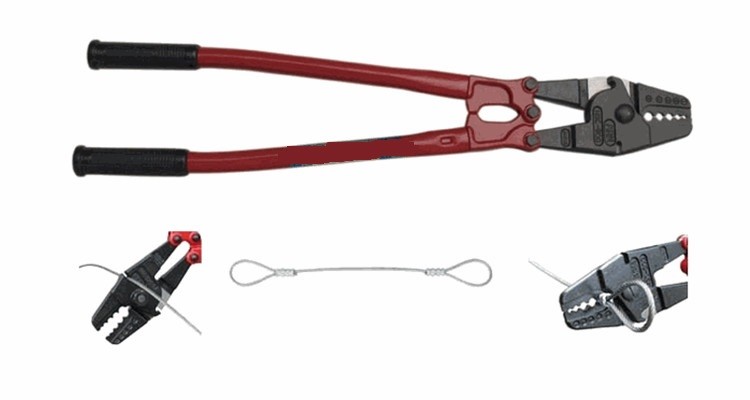 24" Red Steel Wire Rope Swaging and Crimping and Cutter Tool 2.5mm-5mm ...