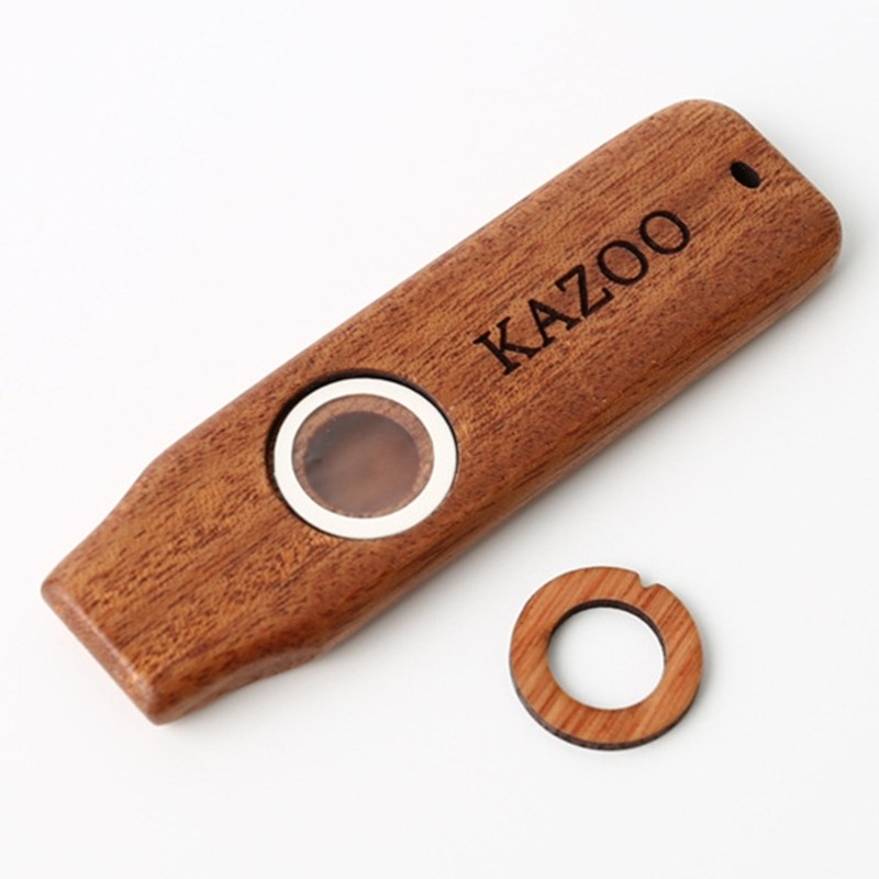 Retro Mahogany Kazoo Flute Musical Instrument Guitar Accompany Kazoo ...