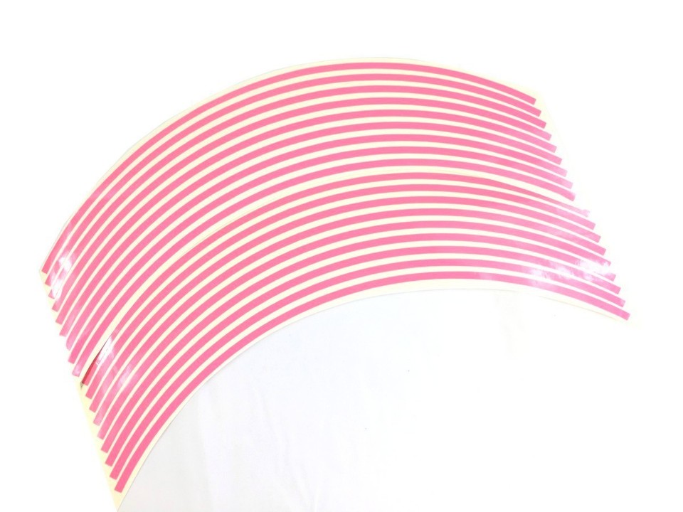 Motorcycle Wheel Rim Sticker 16 inches 5mm width (Pink) (1 set spare ...