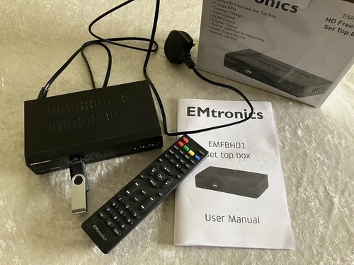 EMtronics Freeview Box Set-Top Digibox Boxed, Instructions and 1TB ...