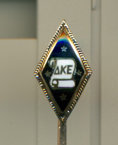 Delta Kappa Epsilon Fraternity rare 1800's gold stickpin badge DKE ...