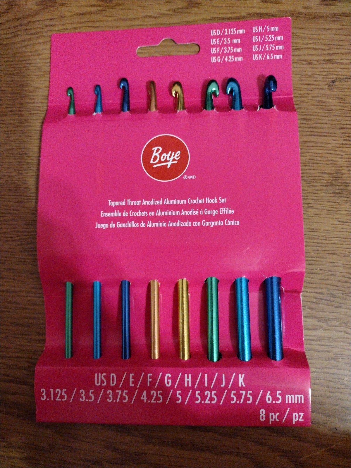 Boye 6279 Aluminum Crochet Hook Set-Sizes D3 To K10.5 | eBay