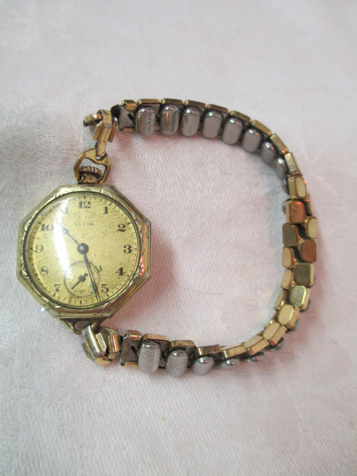 Elgin Ladies Wrist pocket watch style 10/0 gold plated 15 Jewels ...