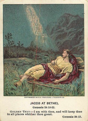 Christian Picture Lessons Jacob at Bethel 1913 | eBay