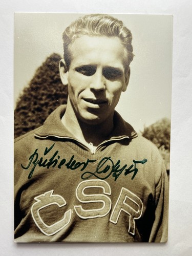 Autograph BRETISLAV DOLEJSI (†2010)-18 Caps CZECHOSLOVAKIA-WC58-Dukla ...
