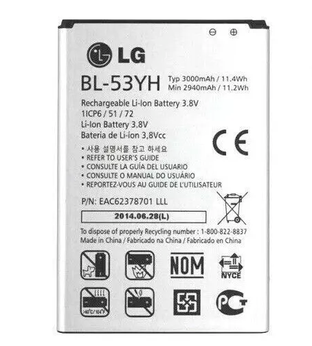 LG BL-53YH Battery for LG G3 D850 D851 D852 D855 LS990 VS985 F400 USA ...