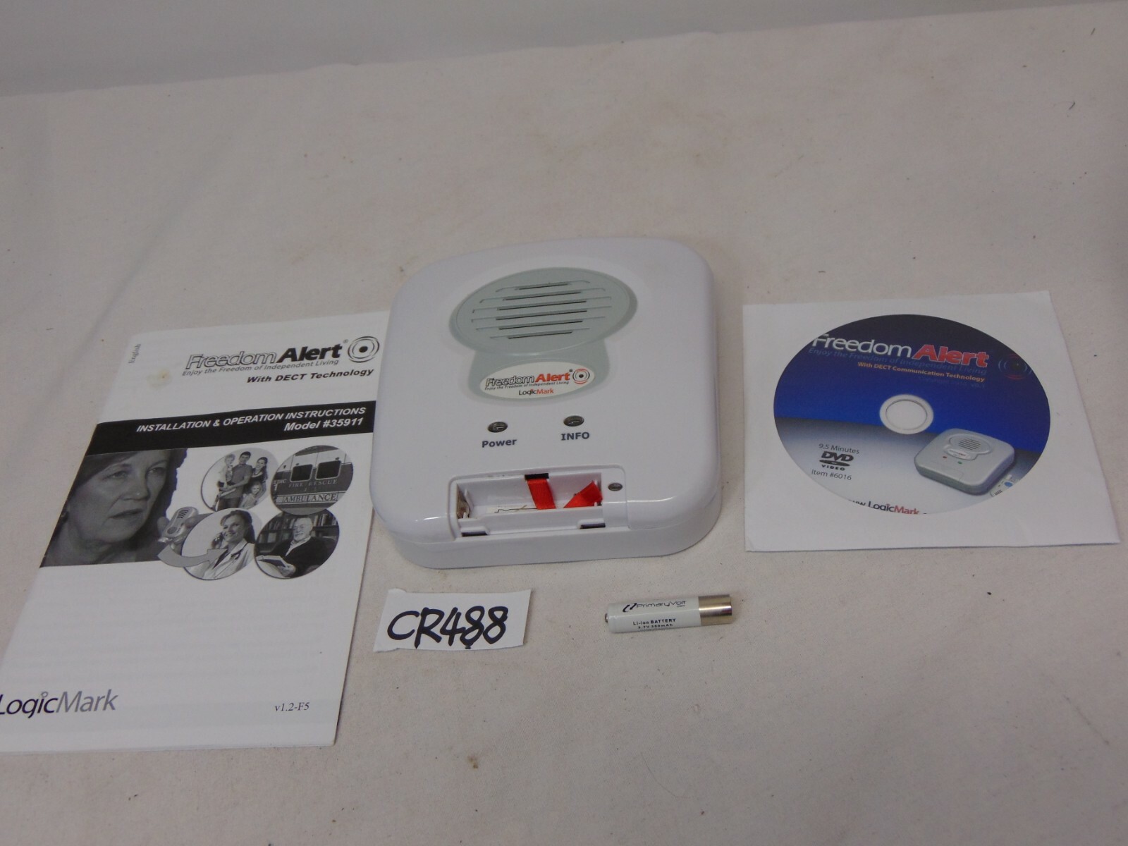 FREEDOM ALERT MODEL 35911 REPLACEMENT PART BASE UNIT TESTED-NO BATTERY ...