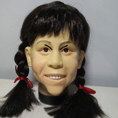 Ugly Girl Realistic Mask Cosplay Scary Halloween Latex Mask Party Prop ...