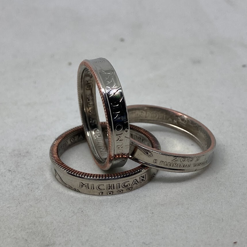 State Quarter Ring (Made with actual quarter) Handmade Band | eBay