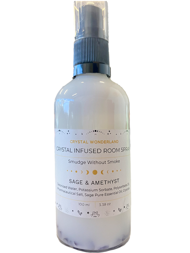 Crystal Wonderland Crystal Infused Aura Cleasing Room Spray - Sage and ...