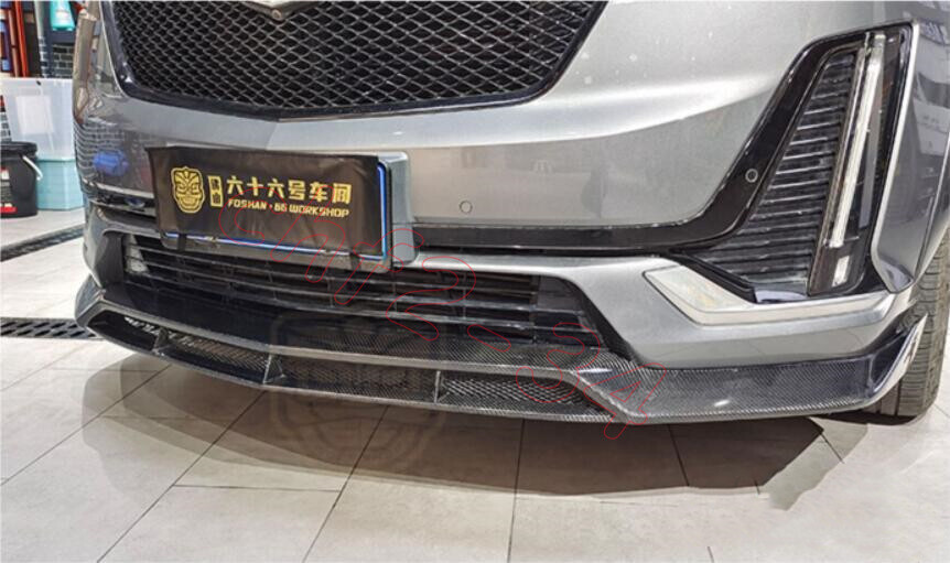Real Carbon Fiber Front Bumper Lip Spoiler 1PCS Fit For Cadillac XT6 ...