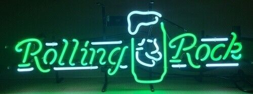 Rolling Rock Neon Sign Handcraft Artwork Bar Pub Wall Decor Artwork ...