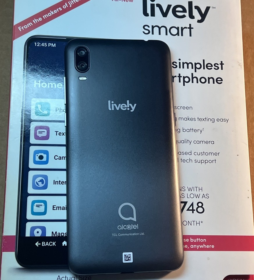 Lively Jitterbug Smart 3 5007s 32GB Smartphone for Seniors, 6.2" Screen ...