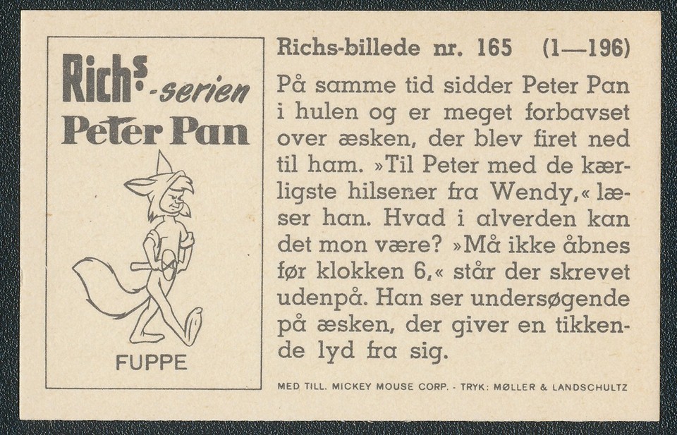 1953 RICH'S COFFEE WALT DISNEY PETER PAN DUTCH TRADING CARD #165 NM | eBay