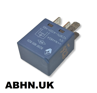 826-Renault (2008-2015) 4-Pin Blue Relay 8200900820 Tyco V23074-A1201 ...