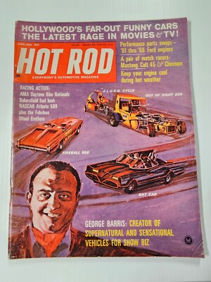 Hot Rod Magazine June 1966 George Barris Bat Car Fireball 500 & More ...