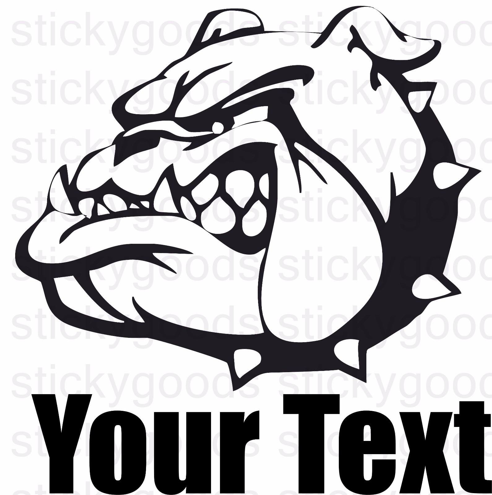 Custom English Bulldog Dog's Name! Car Truck Window Laptop Vinyl Decal ...