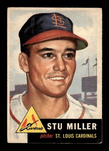 1953 Topps Baseball #183 Stu Miller RC CREASED St. Louis Cardinals | eBay