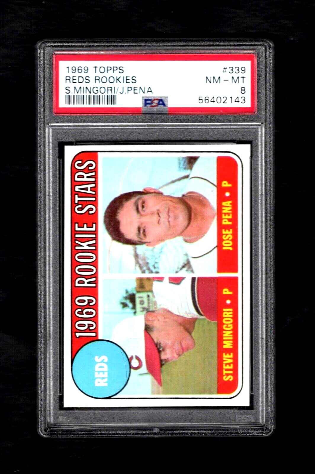 1969 Topps #339 REDS ROOKIES S.Mingori/J.Pena PSA 8 NM-MT HIGH END! | eBay