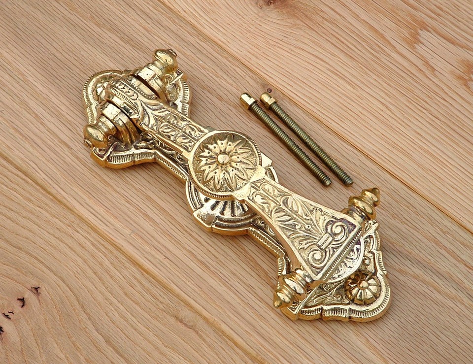 Large Brass Victorian Sunflower Door Knocker – antique vintage knockers ...