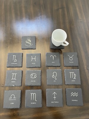 Personalized Slate Coasters, Engraved Coasters, Square 4in | eBay