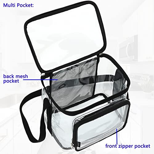 Clear Lunch Bag for Work - Heavy Duty Large Transparent Lunch Box for ...