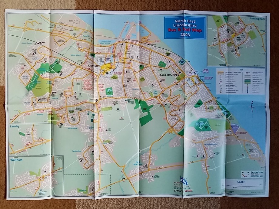 NORTH EAST LINCOLNSHIRE COUNCIL SPRING 2003 BUS AND RAIL MAP & TRAVEL ...