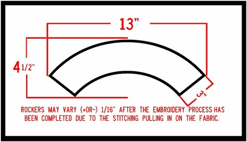 CUSTOM EMBROIDERED MC ROCKER PATCH 13" TOP OR BOTTOM MOTORCYCLE JACKET ...