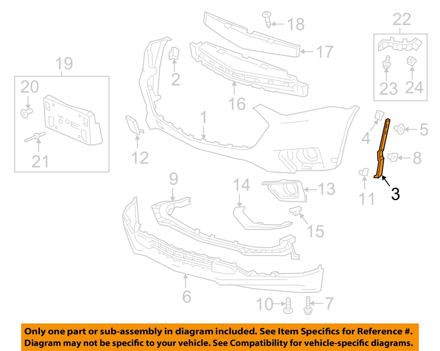 GM OEM 18-21 Traverse Bumper Components-Side Bracket 23288528 | eBay