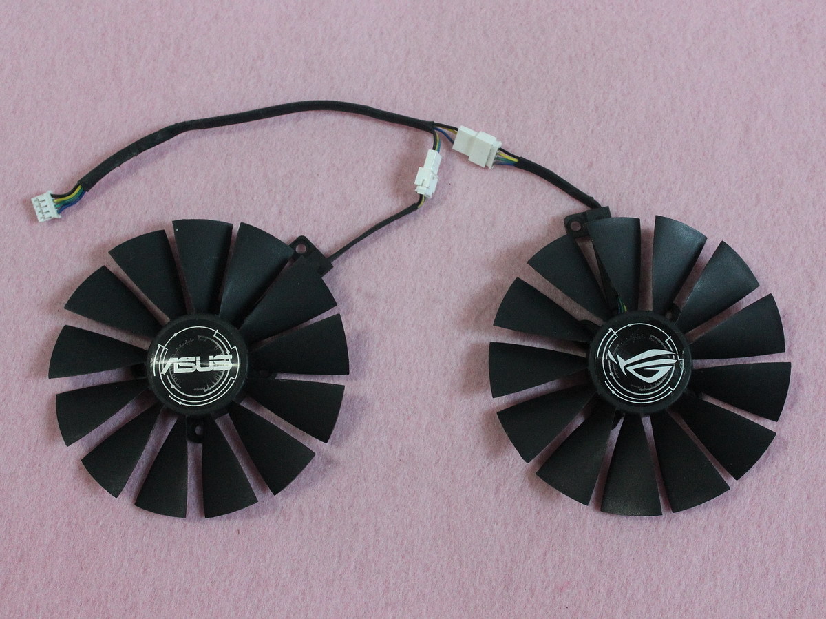95mm ASUS ROG STRIX RX470 RX570 GTX1050Ti Graphics Card Dual Fan ...