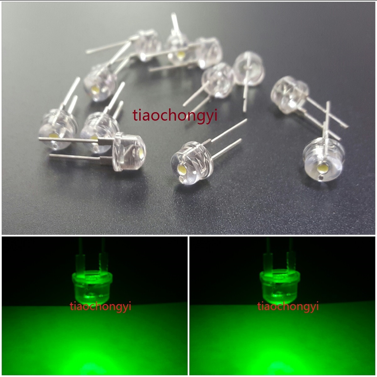 2pin 8mm 0.5W Wide Angle Bright High Power LED (Red Green Blue Yellow ...