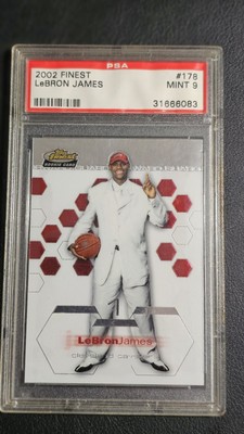 2002 Topps Finest LeBron James Rookie RC #178 PSA 9 Mint | eBay