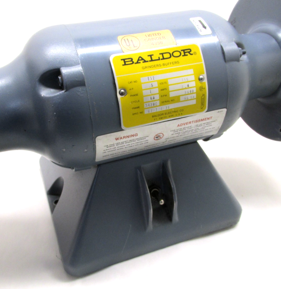 BALDOR 7" INDUSTRIAL BENCH GRINDER - #712 | eBay