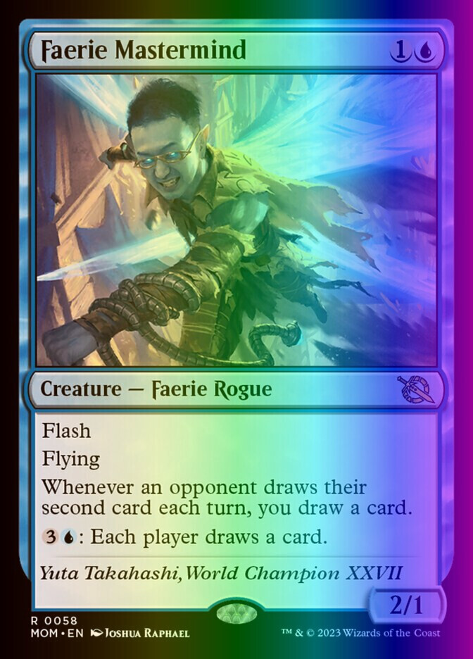 MTG Magic the Gathering Faerie Mastermind (58/548) March of the Machine ...