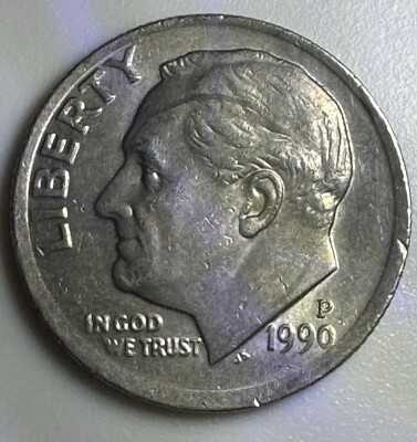 1990 P Roosevelt Dime-TILTED/PARTIAL OUT OF COLLAR! MUST SEE 🔥 | eBay
