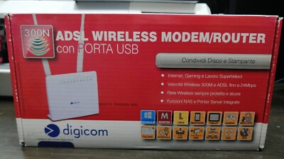 ADSL Wireless Modem/Router With Port USB Digicom | eBay Australia