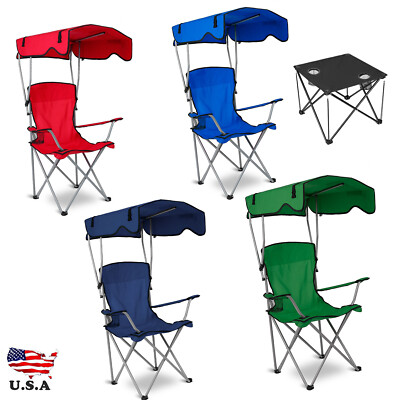 Portable Folding Patio Hiking Chair with Shade Canopy / Outdoor Camping ...
