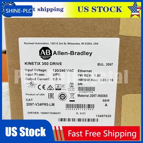 2097-V34PR5-LM NEW Factory Sealed Kinetix 350 Servo Drive 2097 V34PR5 ...