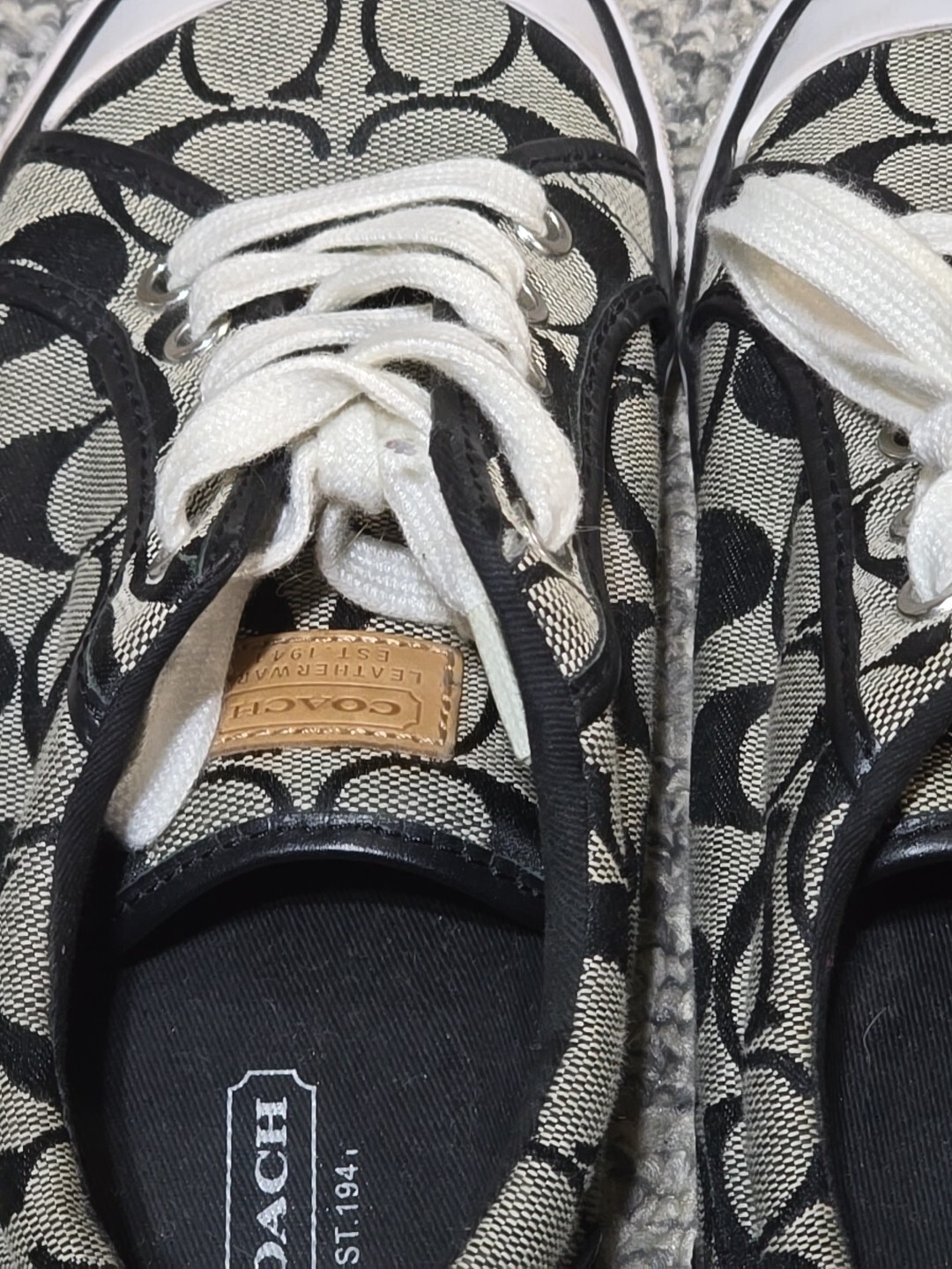 Vintage Coach Monogram Logo Womens Sneaker Size 8.5 B… - Gem