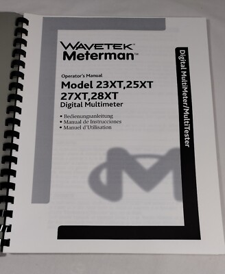 Manuals & Books - Multimeter Operating Service Manual