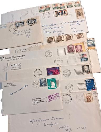 US Postal Covers Vintage 1968-1976, Lot of 24 Stamps | eBay