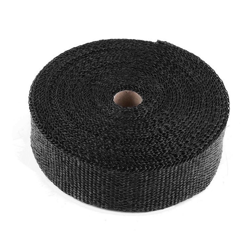 2 Roll x 2" 50FT Black Exhaust Wrap Header Manifold Fiberglass Heat ...
